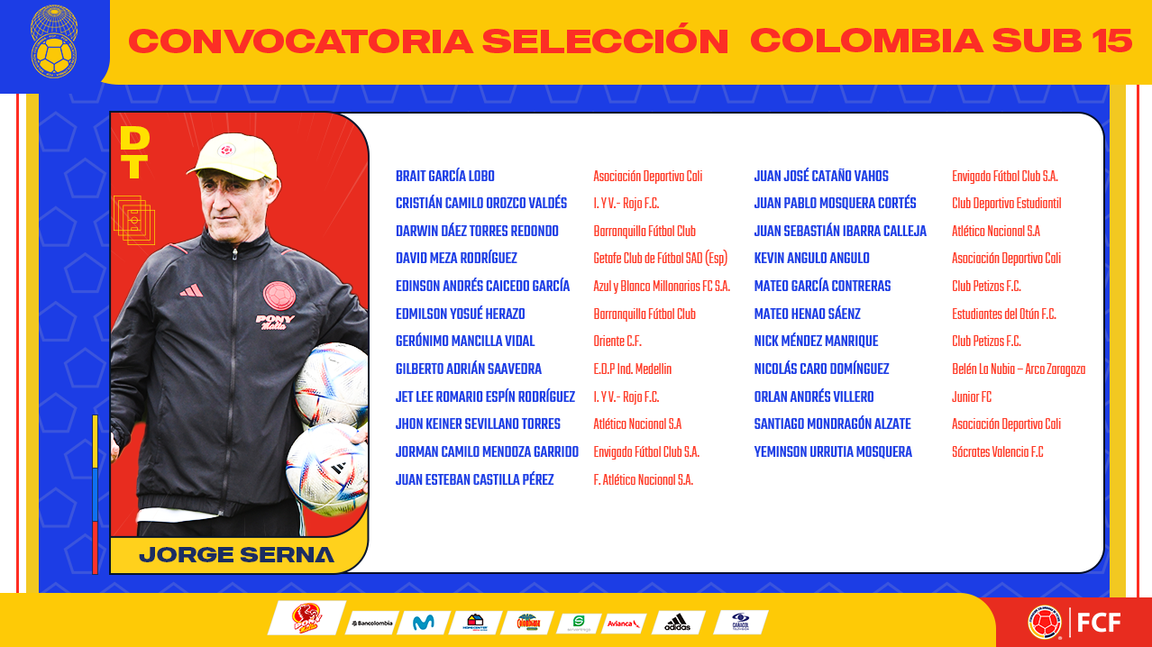 Convocatoria de la Sub 15 de Colombia | Cápsulas de Carreño