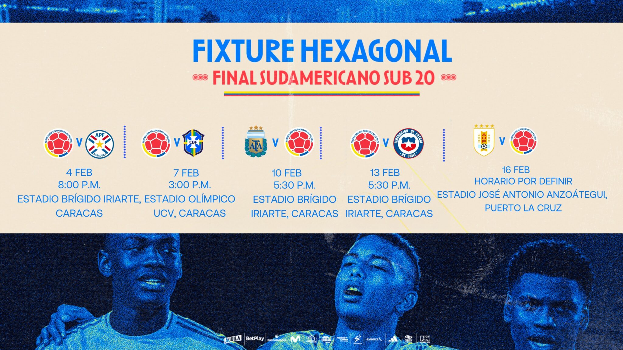 CONMEBOL Sudamericano Masculino Sub-20: ¡conozca el Fixture del ...