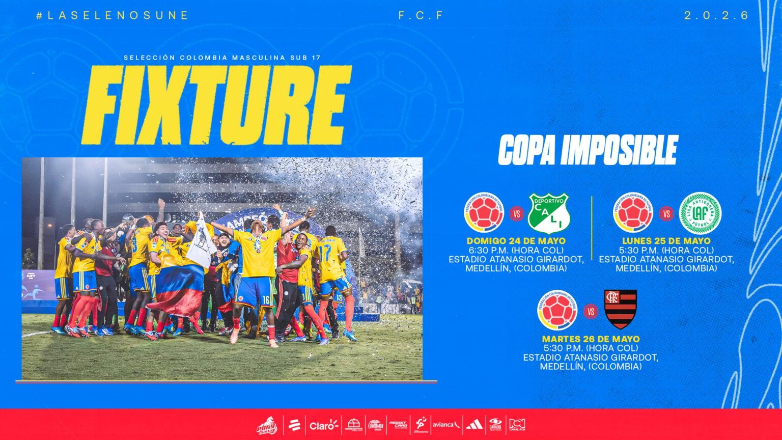 Conozca el fixture de Colombia en la ‘Copa Imposible’ 2026 – Federación ...